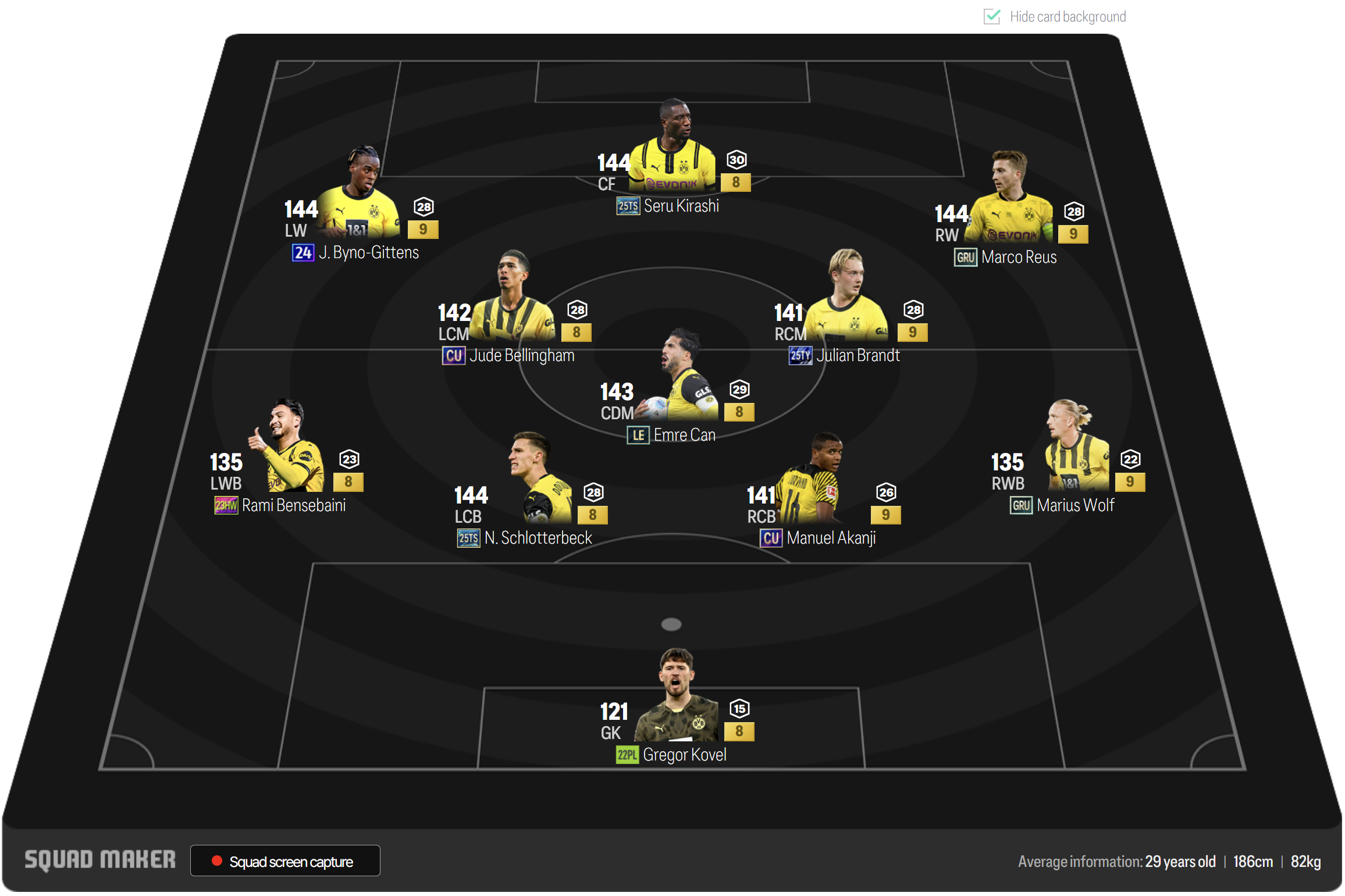 Top 6 đội hình team color Borussia Dortmund rank siêu sao Hàn - FC...