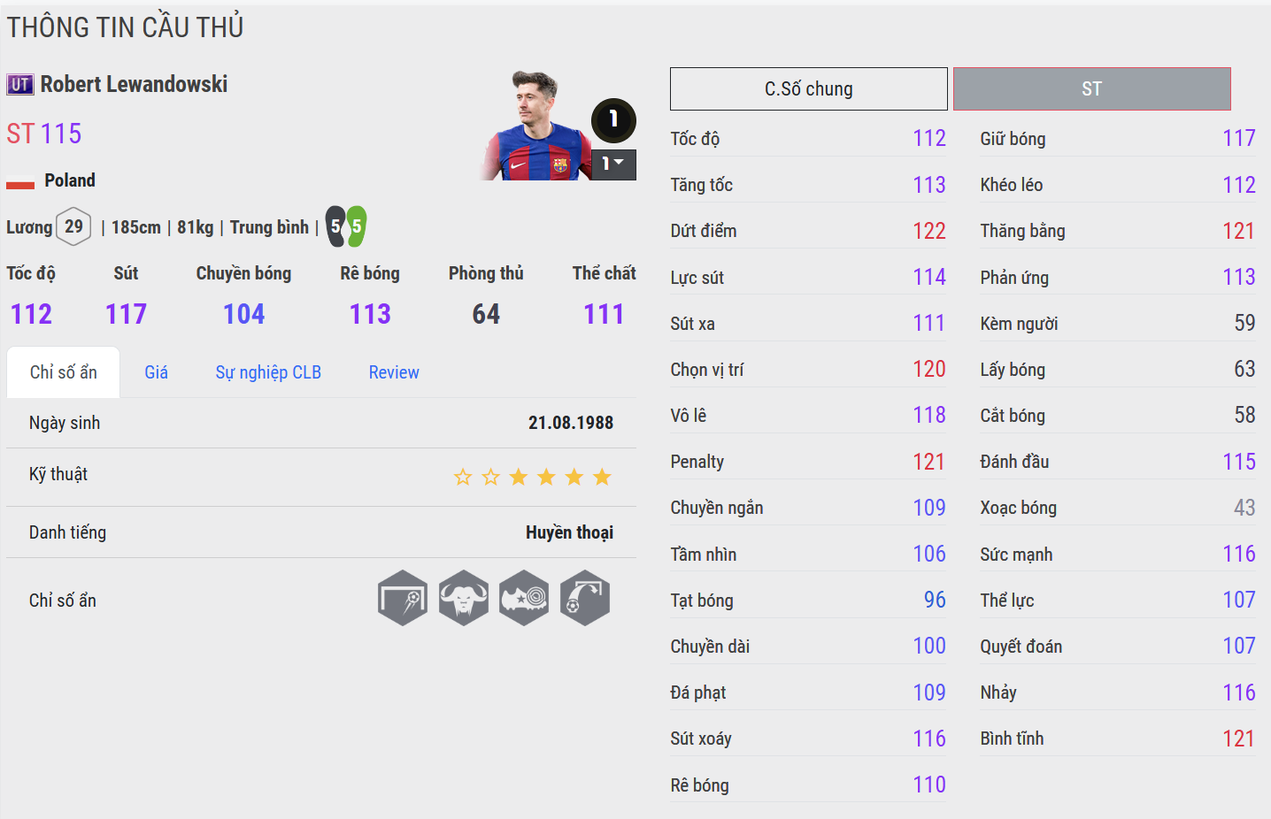 Đi tìm mùa giải tốt nhất của R. Lewandowski trong FC Online - FC...